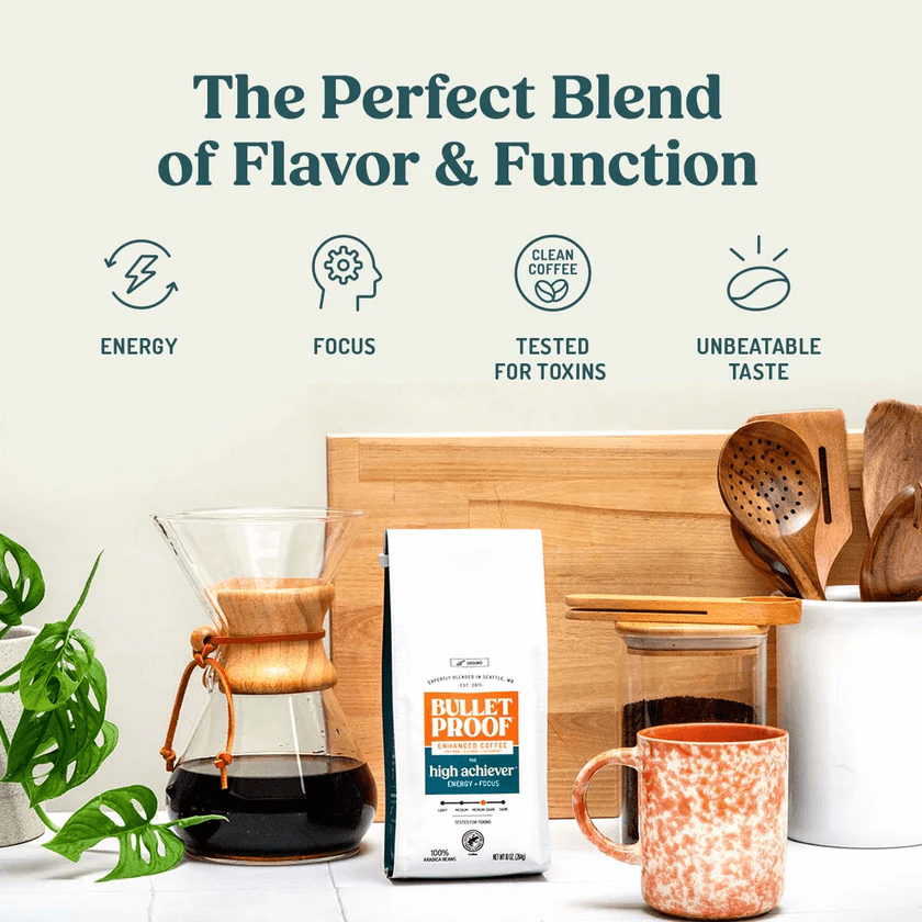 Bulletproof The High Achiever Ground Coffee - OptimOZ.com.au