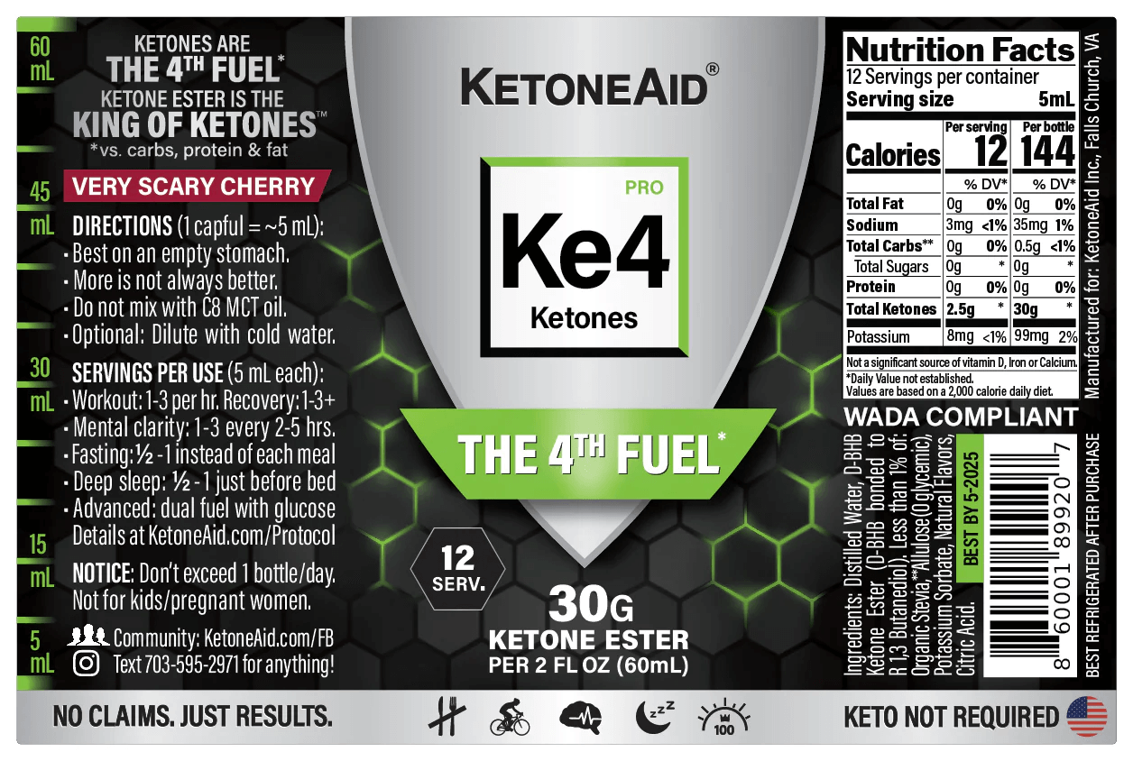KetoneAid KE4 Ketone Ester Drink - OptimOZ.com.au