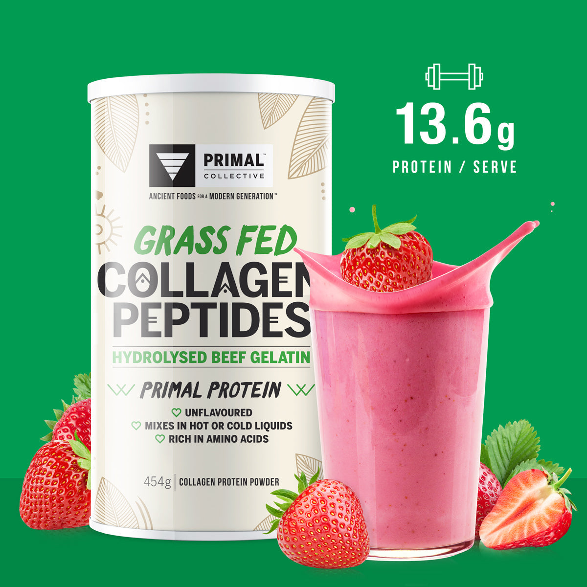 Primal Collective® Collagen Peptide Protein Powder - Grass Fed ...